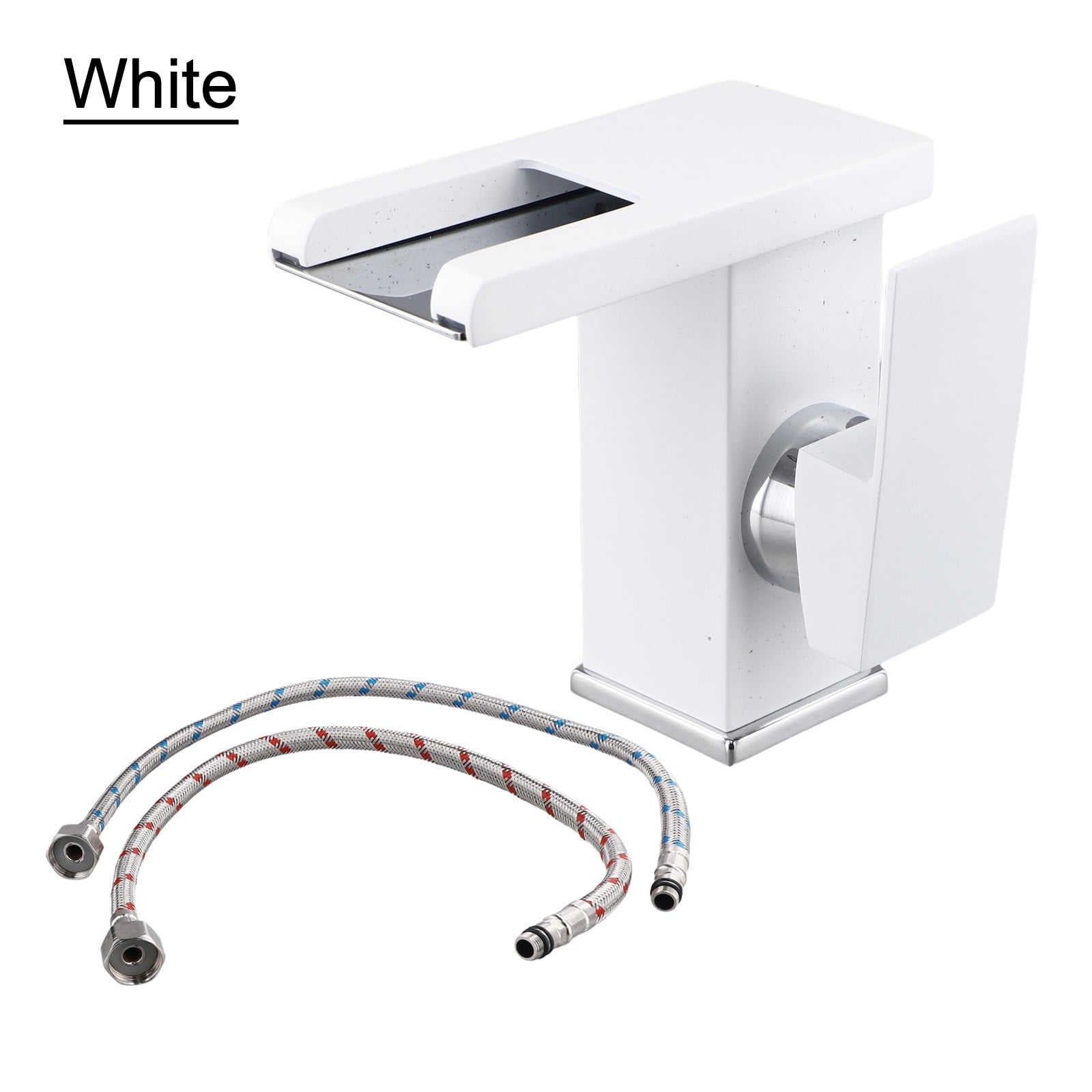 Dleadar Modern LED Waterfall Faucet Deck Mounted Washbasin Tap Cold and ...