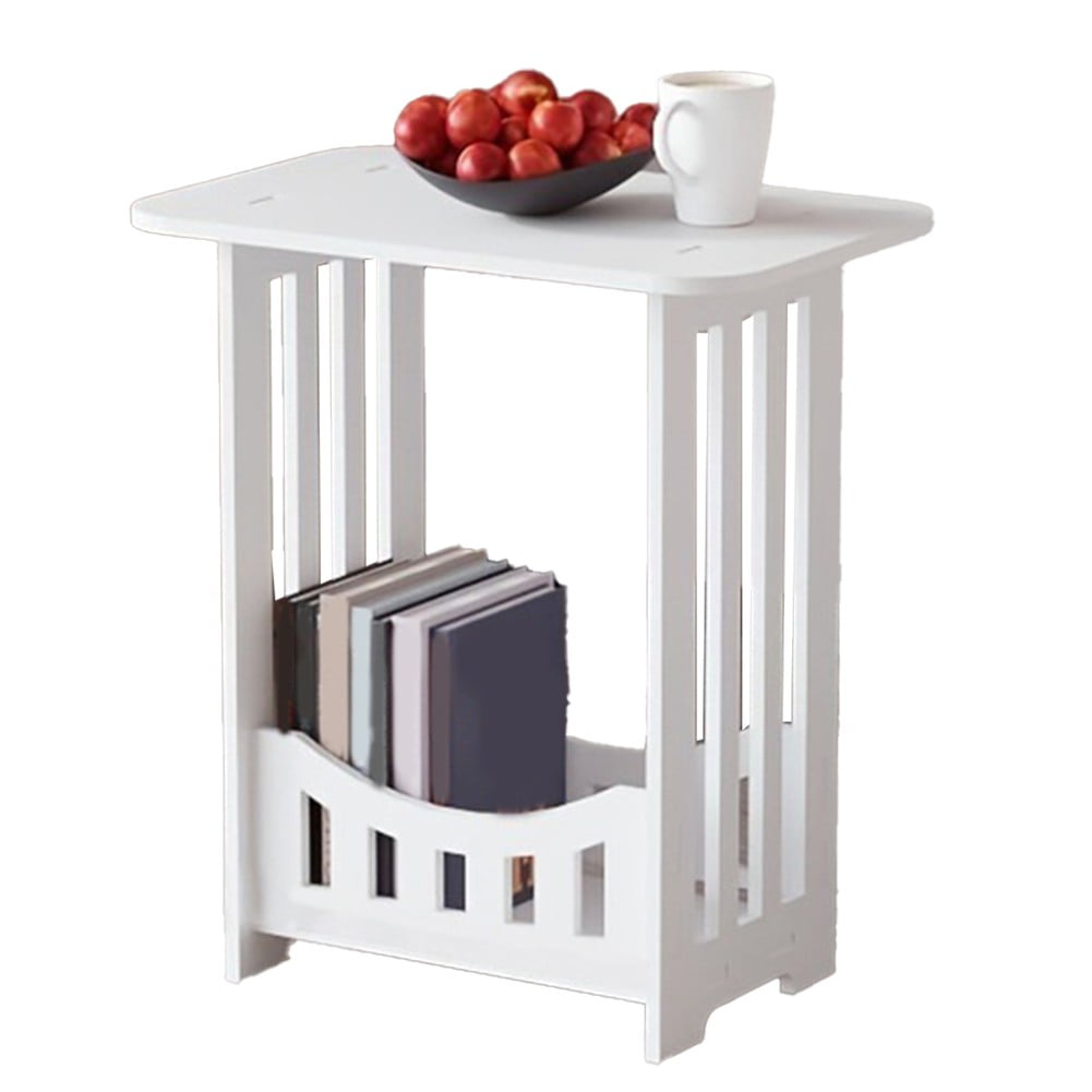 Dleadar Narrow Rectangular Night Stand with Display Shelf for Home ...