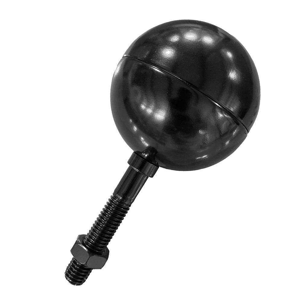 Dleadar Outdoor Aluminum Flagpole Ball Topper 3 Inch in Black for ...