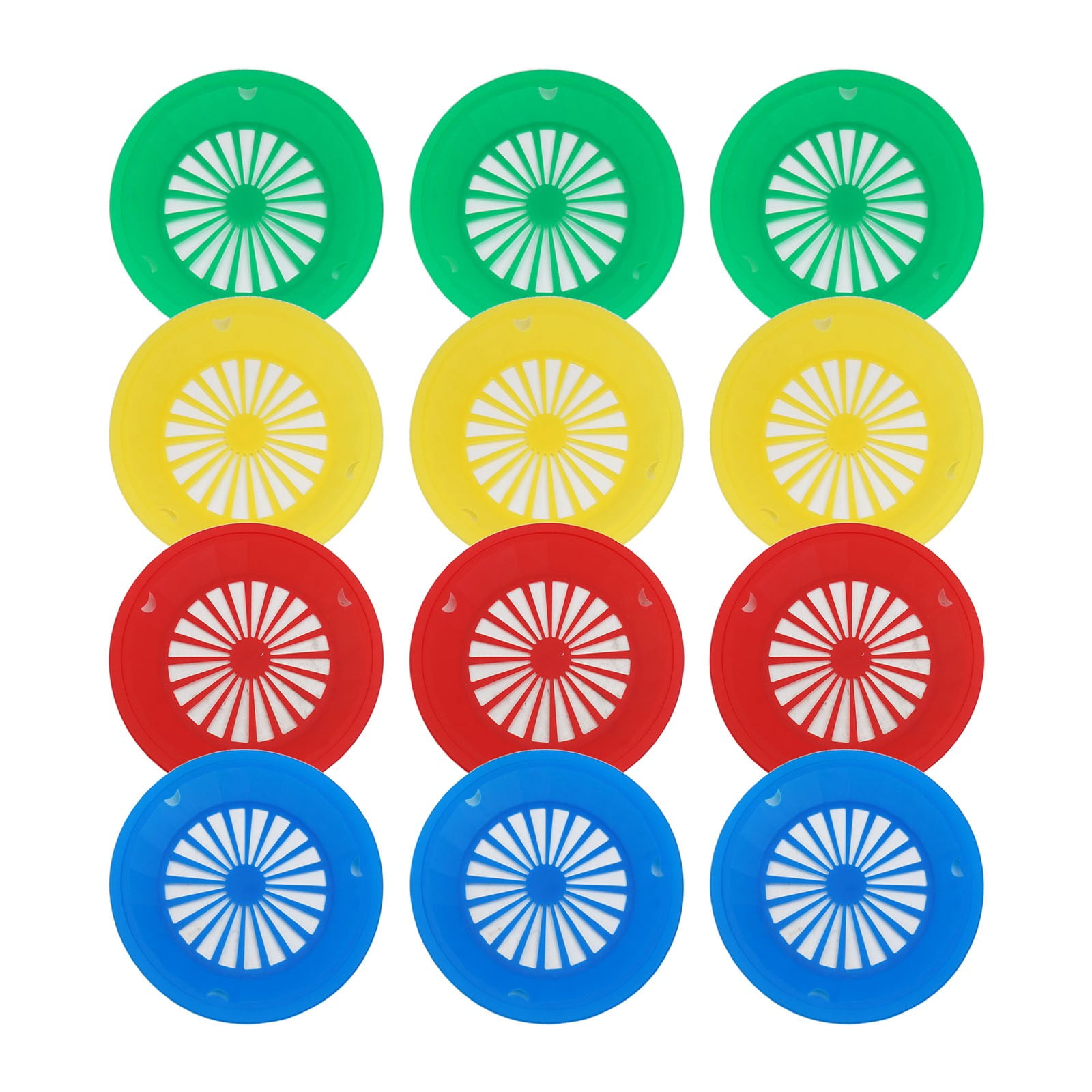 Dleadar Set of 12 Colorful Reusable Plastic Paper Plate Holders Picnic ...