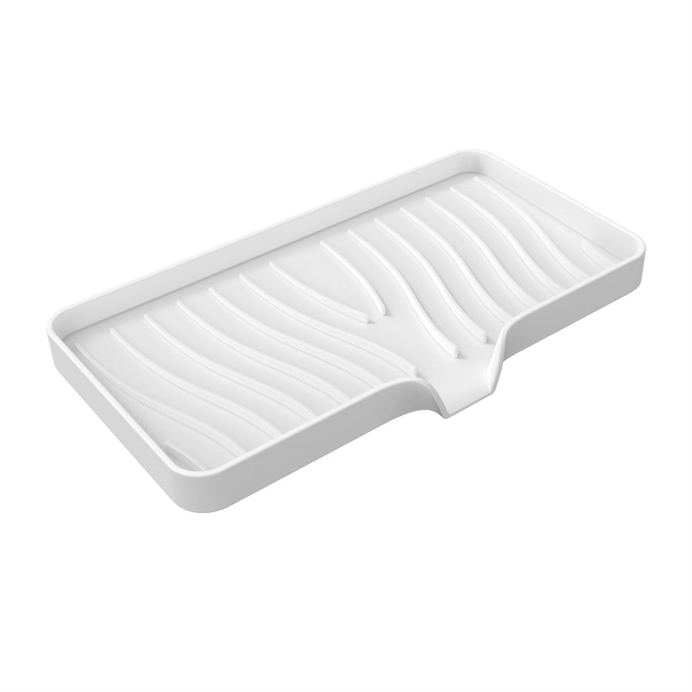 Dleadar Silicone Drain Pad Drying Mat Soap Box with Drain Lip For ...