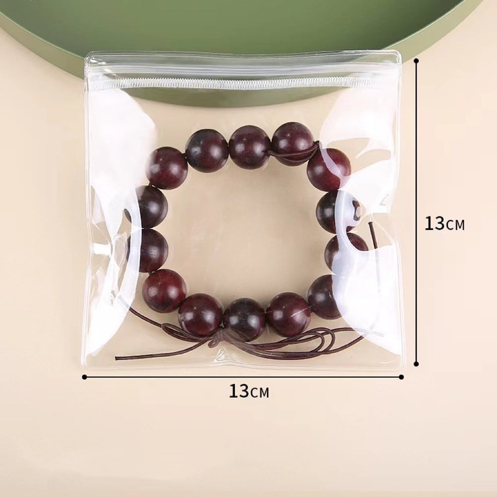 Dleadar Thickened transparent PVC earring jewelry storage sealed bag ...