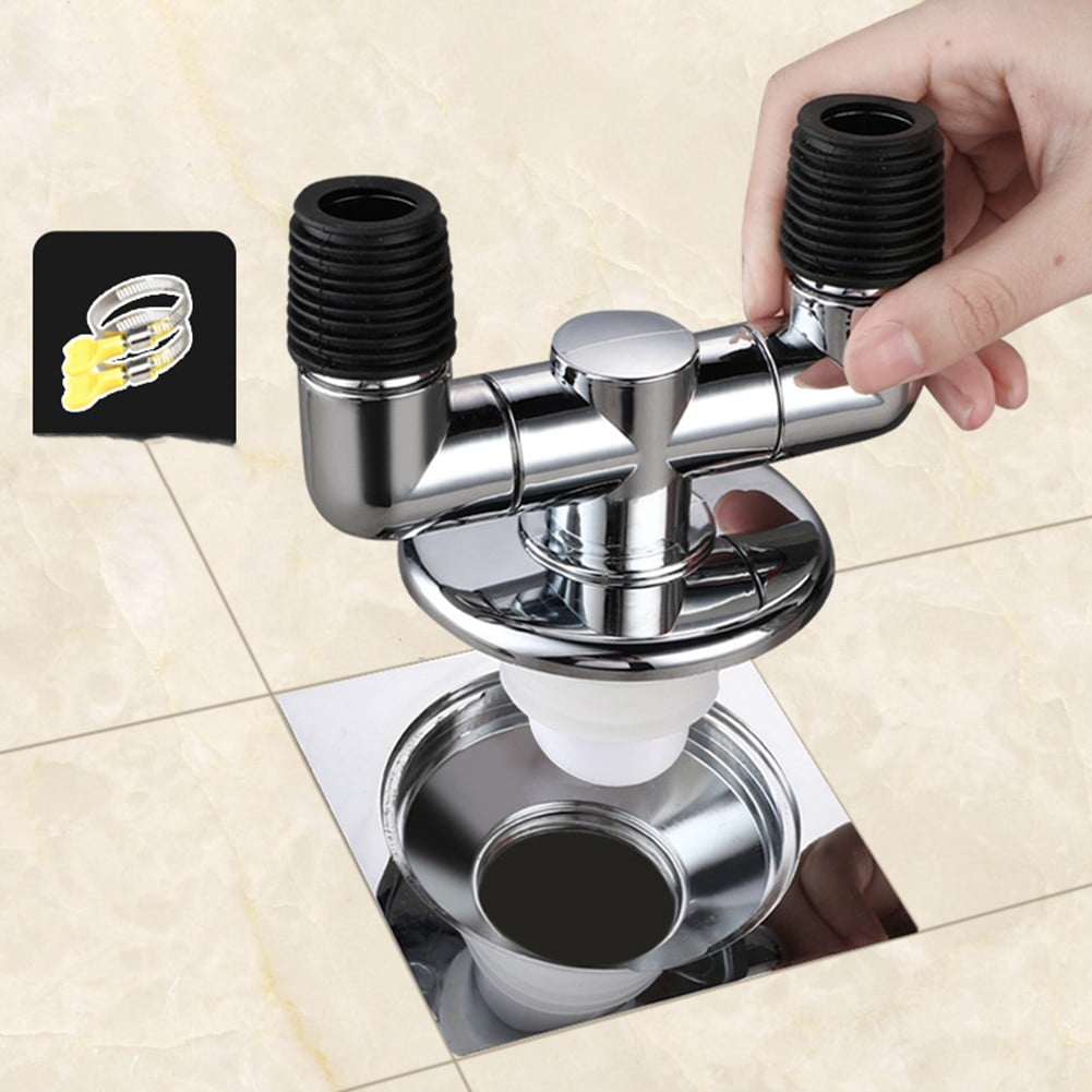 Dleadar Washing machine drain pipe floor drain tee ground drain pipe ...