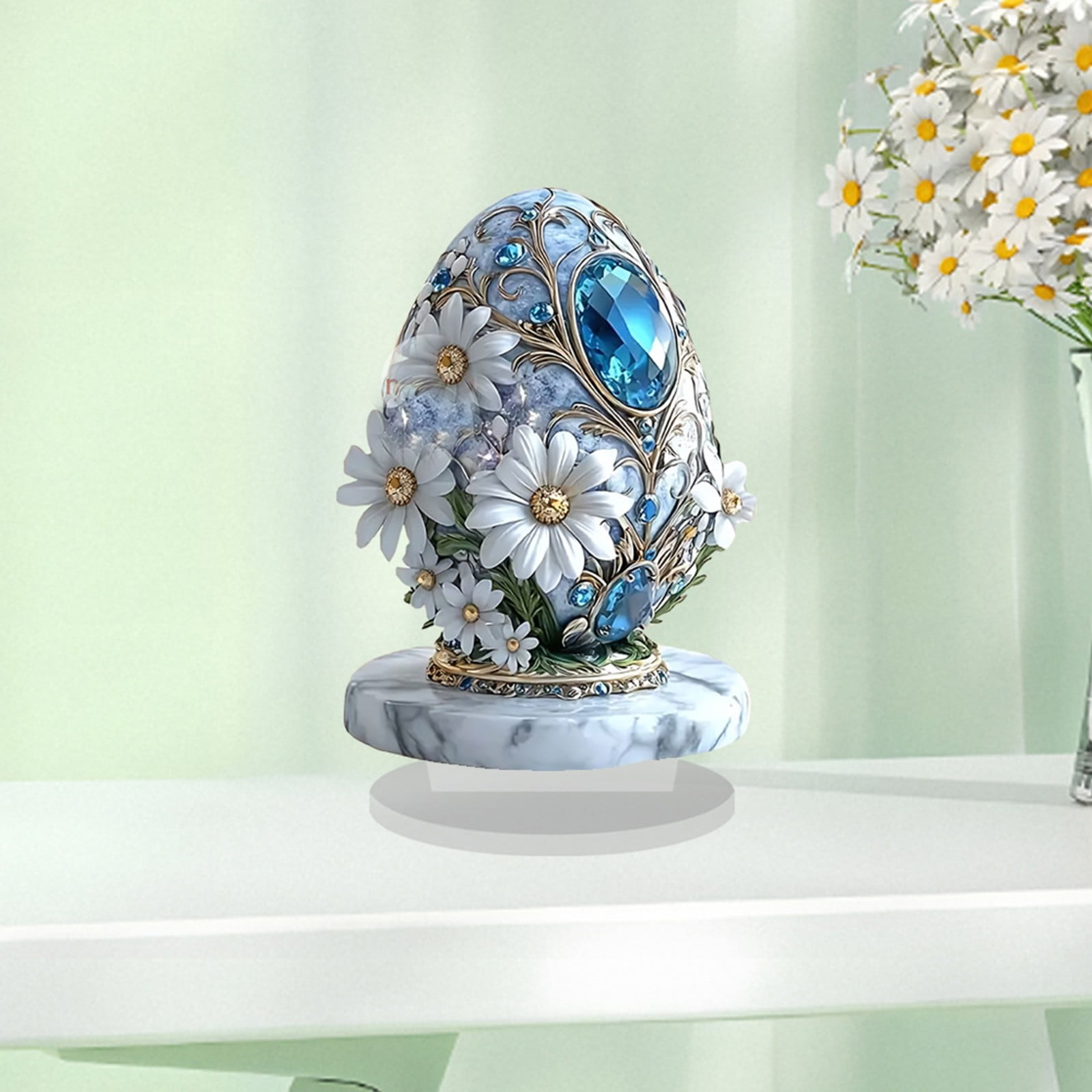 Dlrvadru 2D Easter Bunny Statue Acrylic Desktop Figurine Crafts ...