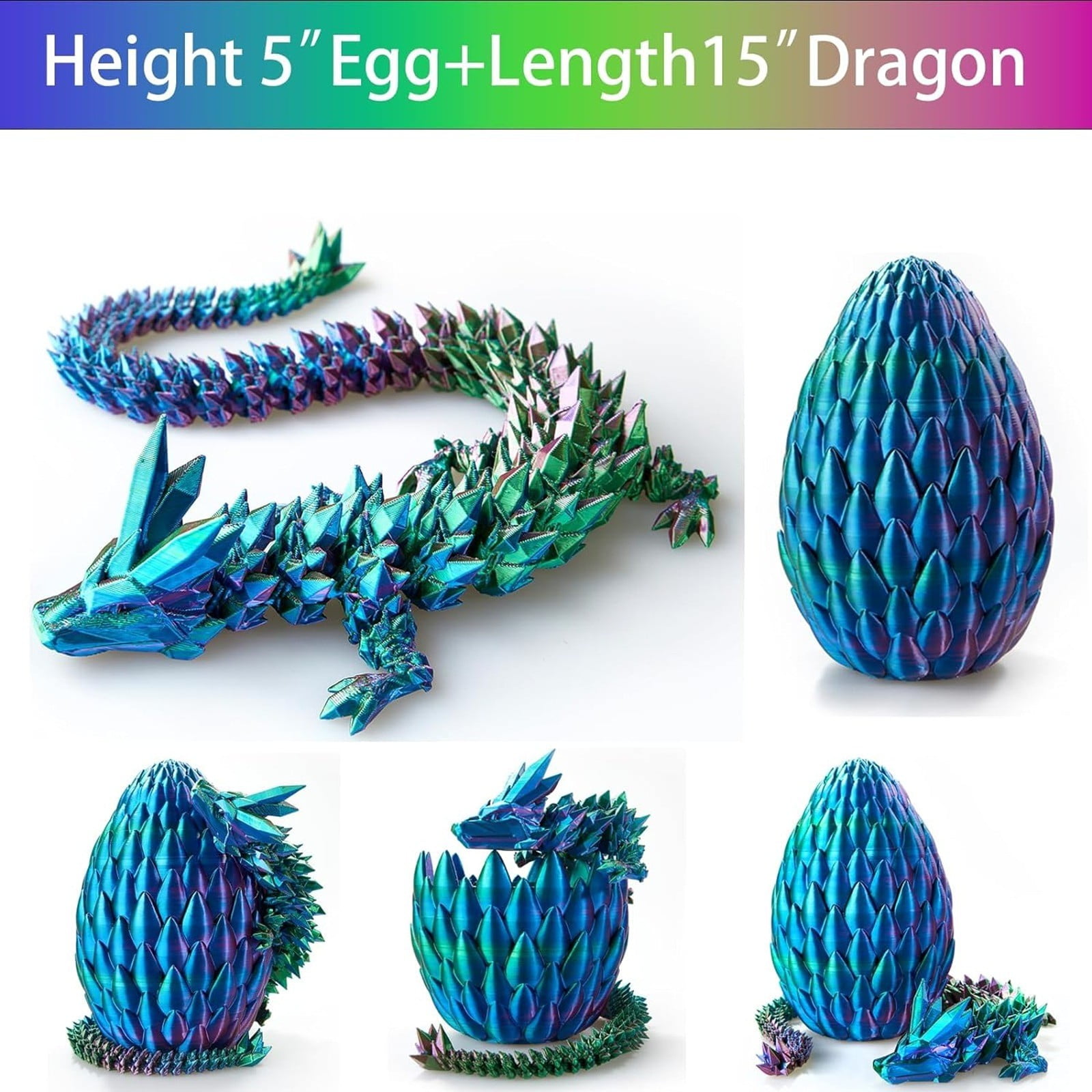 Dlrvadru 3D Printed Dragon Egg, Dragon in Dragon Egg,Surprise Egg ...