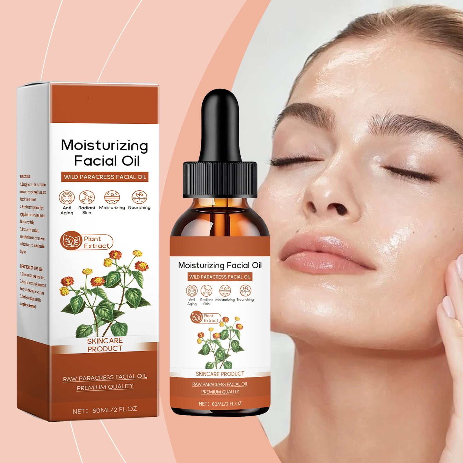 Dlrvadru Organic Paracress Facial Oil, 100% Pure Anti-Aging Essential ...