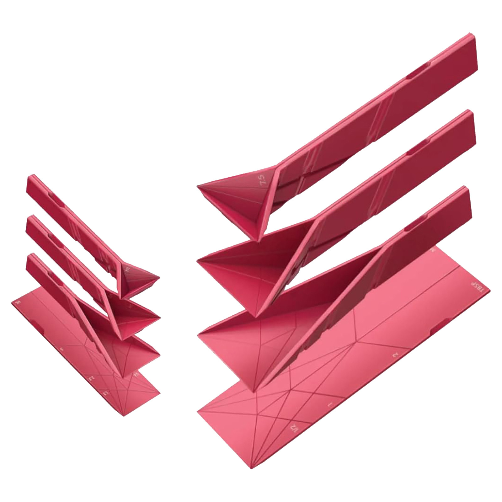 Dlrvadru Polygons Flat 3-in-1 Measuring Spoons - 2 Spoons with 6 ...