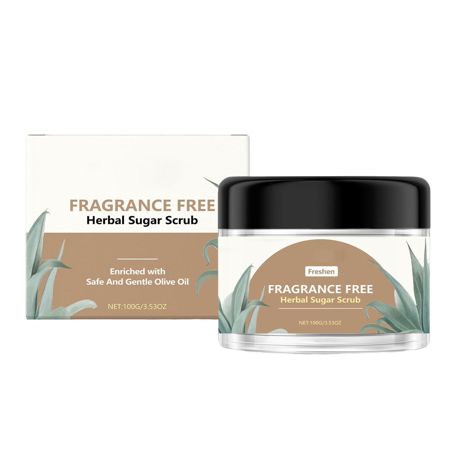 Dlrvadru Sugar Body Scrub, Fragrance Free, All Natural Exfoliating Shea ...