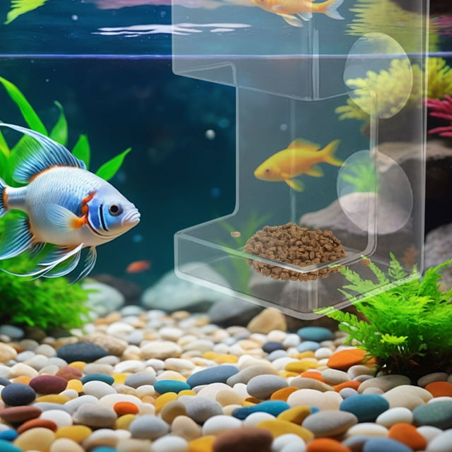 Dlrvadrua Fish Feeder for Aquarium 2025 New Fish Tank Dish Tray with 2 ...