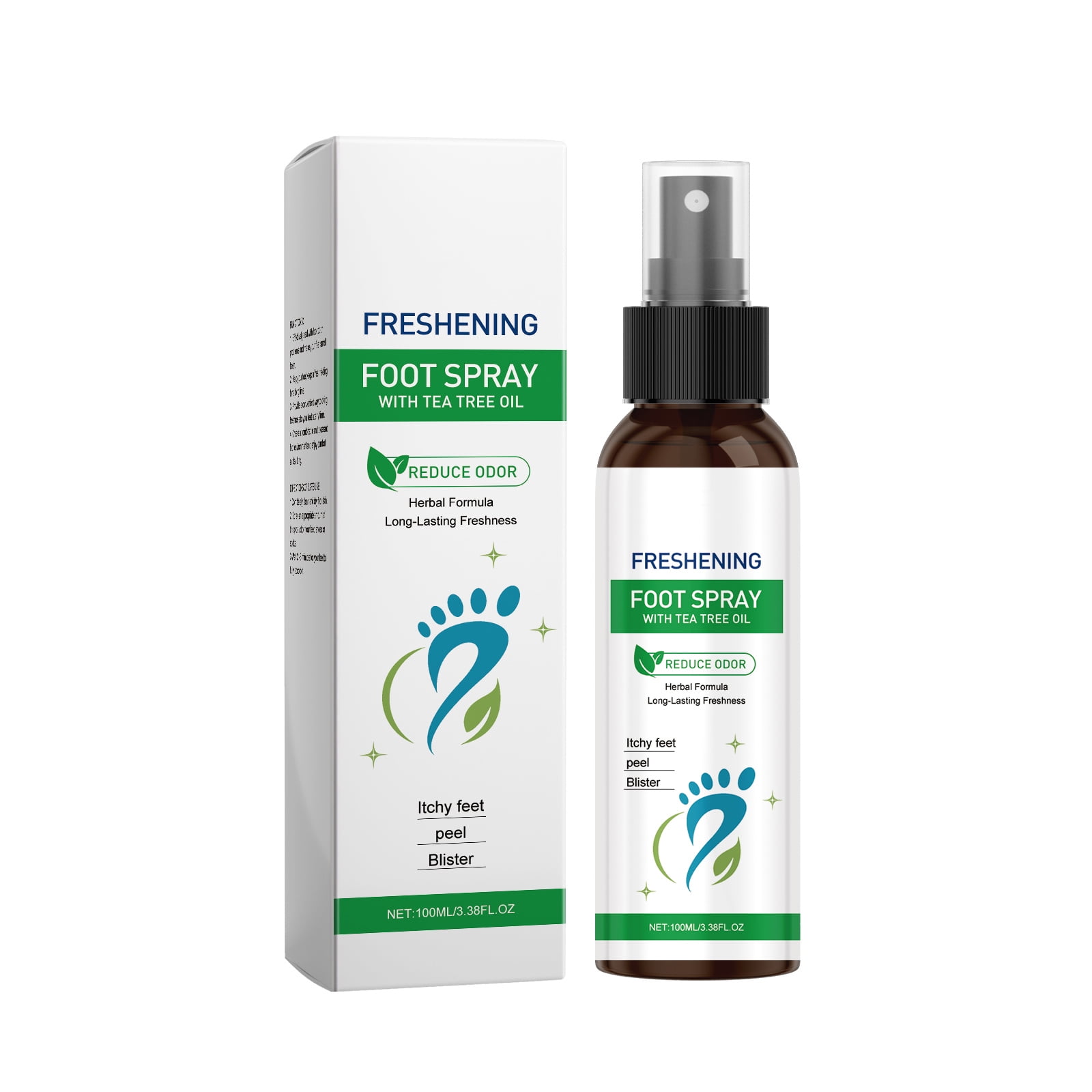 Dlrvadrua Foot Sānitizer Spray with Tea Tree Oil,Clear Foot Sānitizer ...