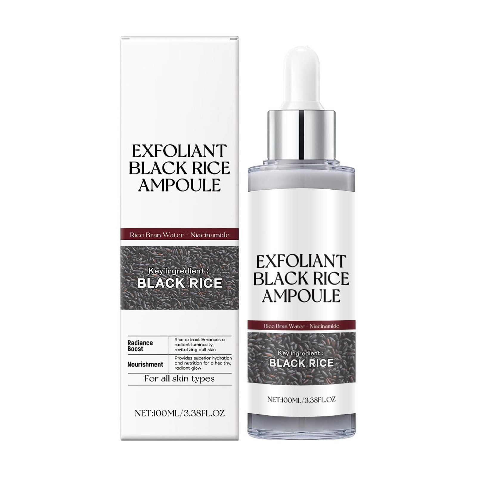Dlrvadrua Peel Shot Glow Rice Ampoule Duo, White /Black rice ampoule ...