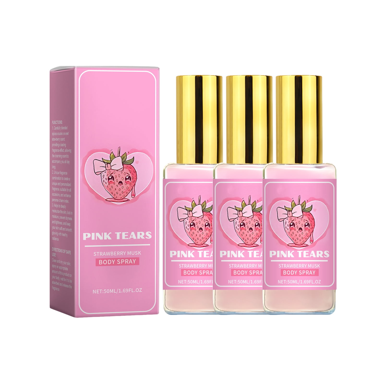 Dlrvadrua Strawberry Tears Body Mist,Strawberry Body Spray,Pink Tears P ...