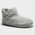 Dluxe by Dearfoams Women's Knit Bootie Slippers - Gray M - Walmart.com