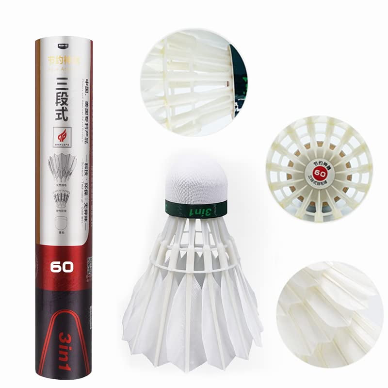 Dmantis D60 3in1 Badminton Shuttlecocks Durable Hybird Duck Feather ...