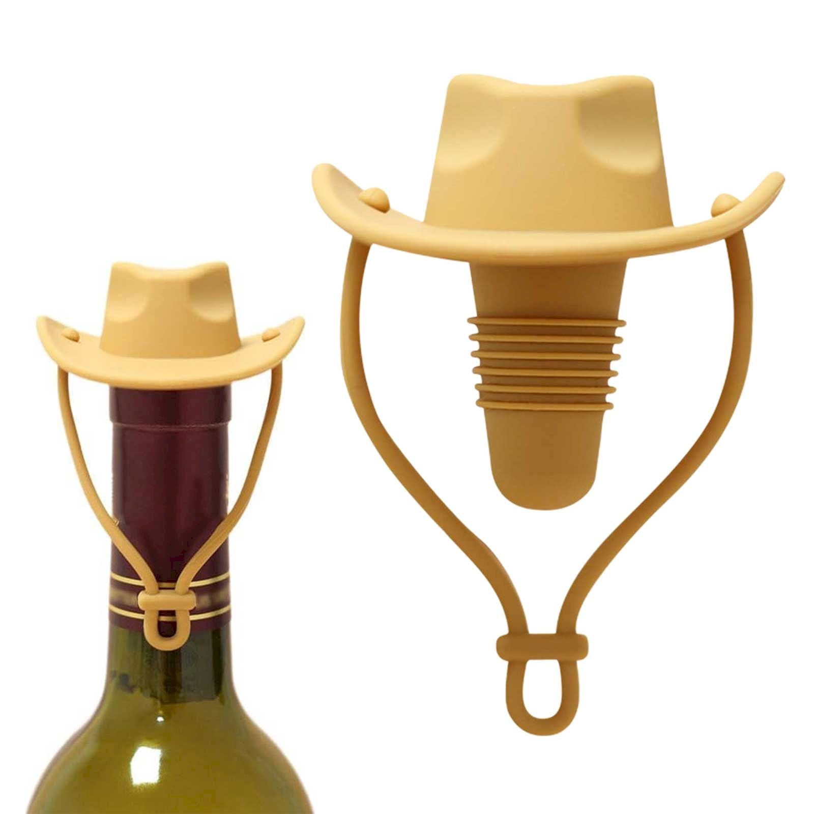Dmhw74S Cowboy Hat Wine Bottle Stopper Reusable Beverage Beer Champagne ...