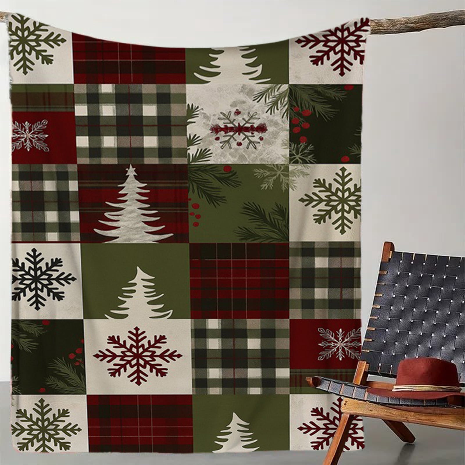 Dmlowu Christmas Prints Fleece Blanket - Comfortable Throw Blanket for ...