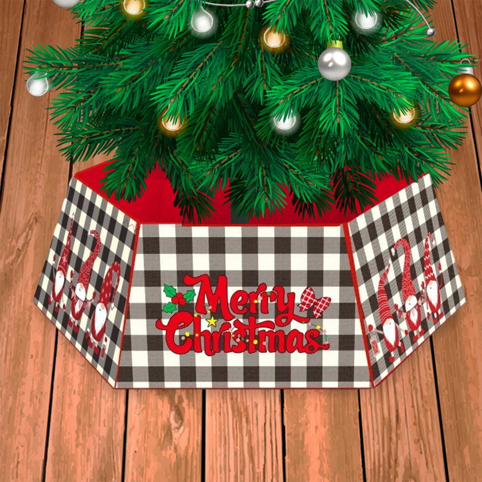 Dmlowu Christmas Tree Collar - Winter Xmas Tree Collars, 24x32" Tree ...