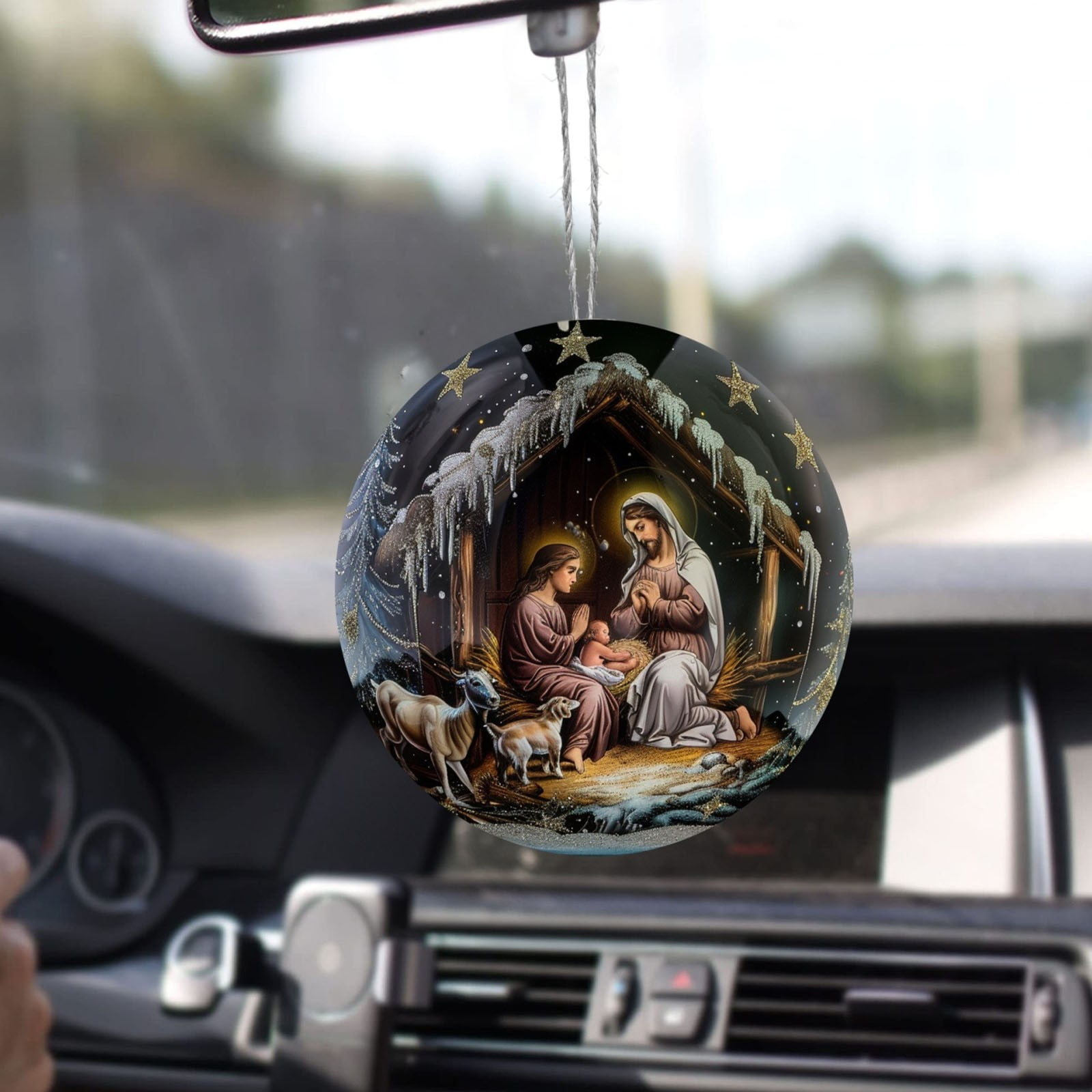 Dmlowu Christmas Tree Decorations Nativity Scene Ornaments, Xmas ...