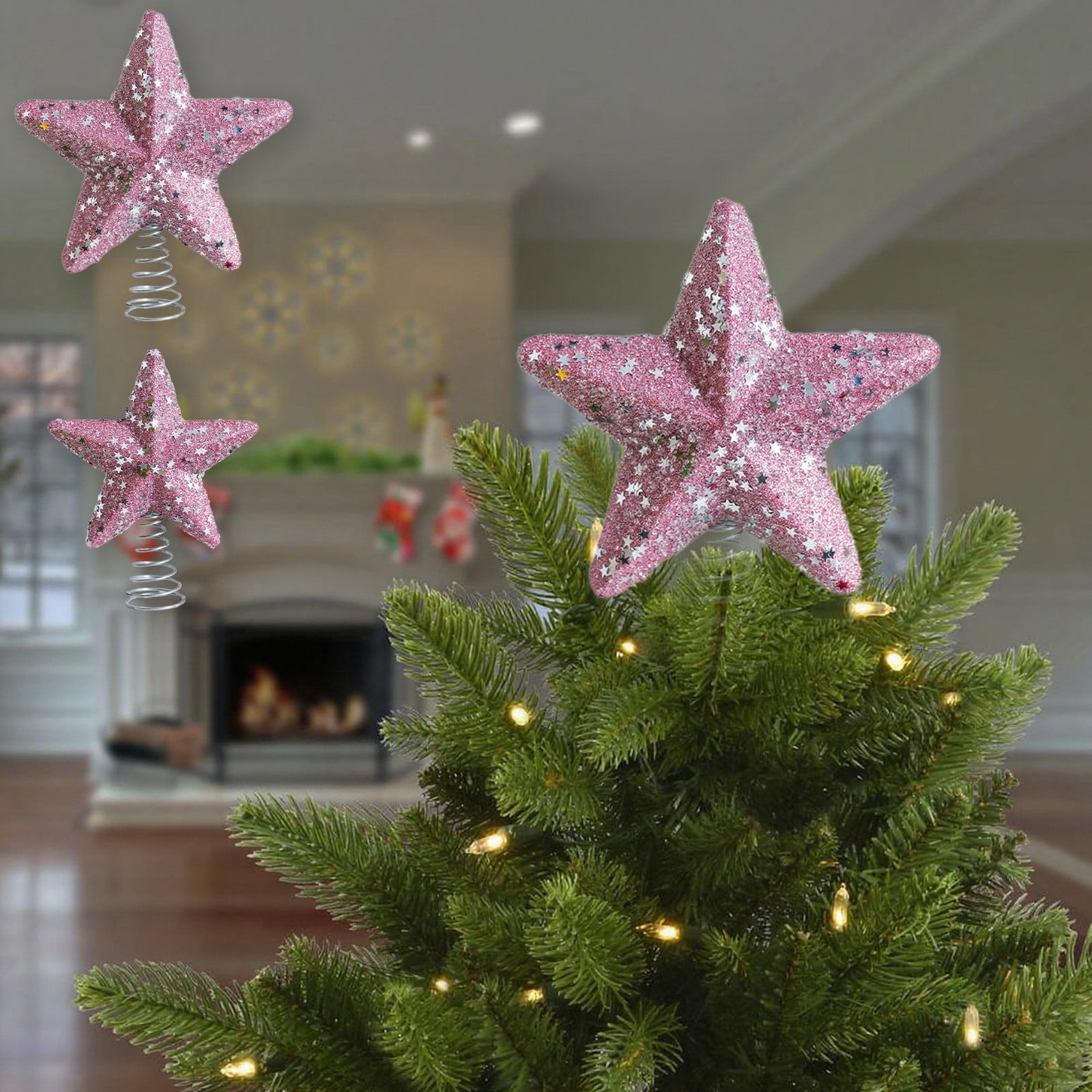 Dmlowu Christmas Tree Topper - Hollowed Star Christmas Tree Topper for ...
