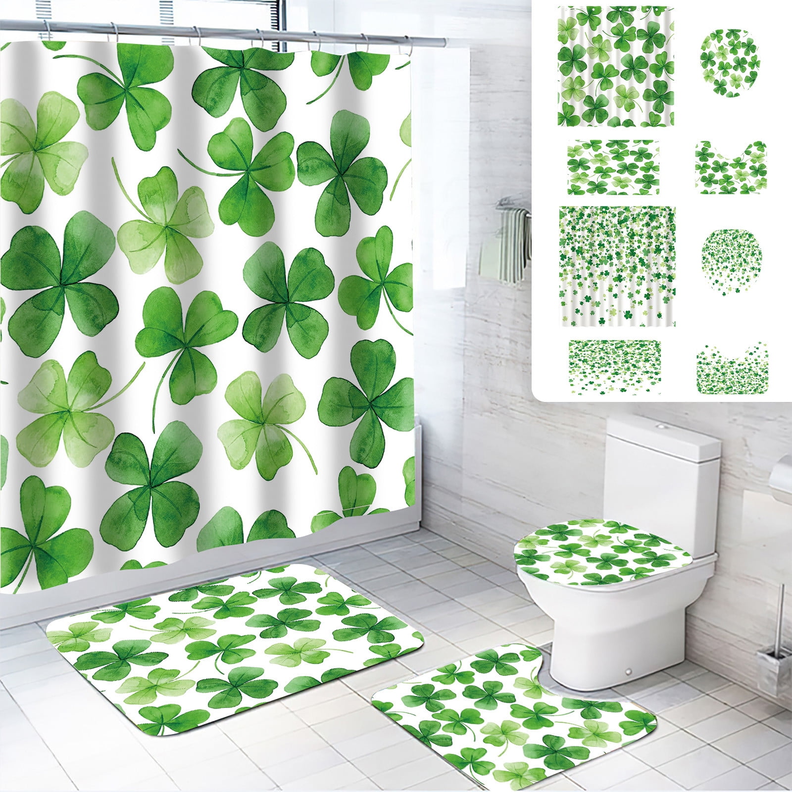 Dmlowu Shower Curtain Set, Waterproof Shower Curtain Liner, Luxury ...