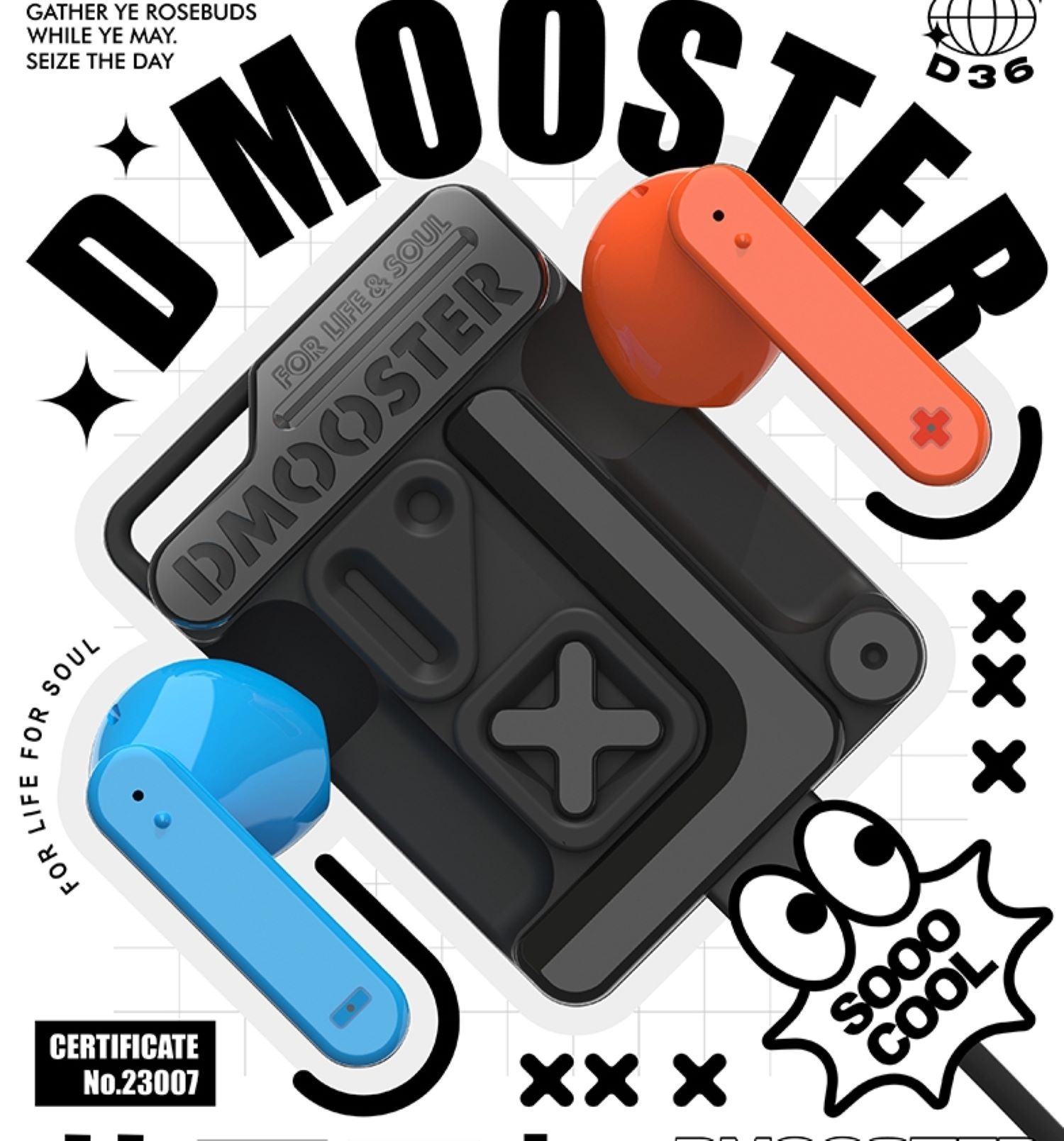 Dmooster Wireless Earbuds Bluetooth 5.3 Earphones, 18H Playback Hi-Fi Stereo Ear Buds with APP ...