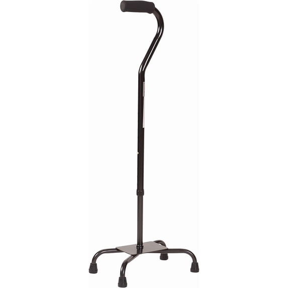DMI Adjustable Large Base Quad Cane, Black HSA/FSA Eligible - Walmart.com