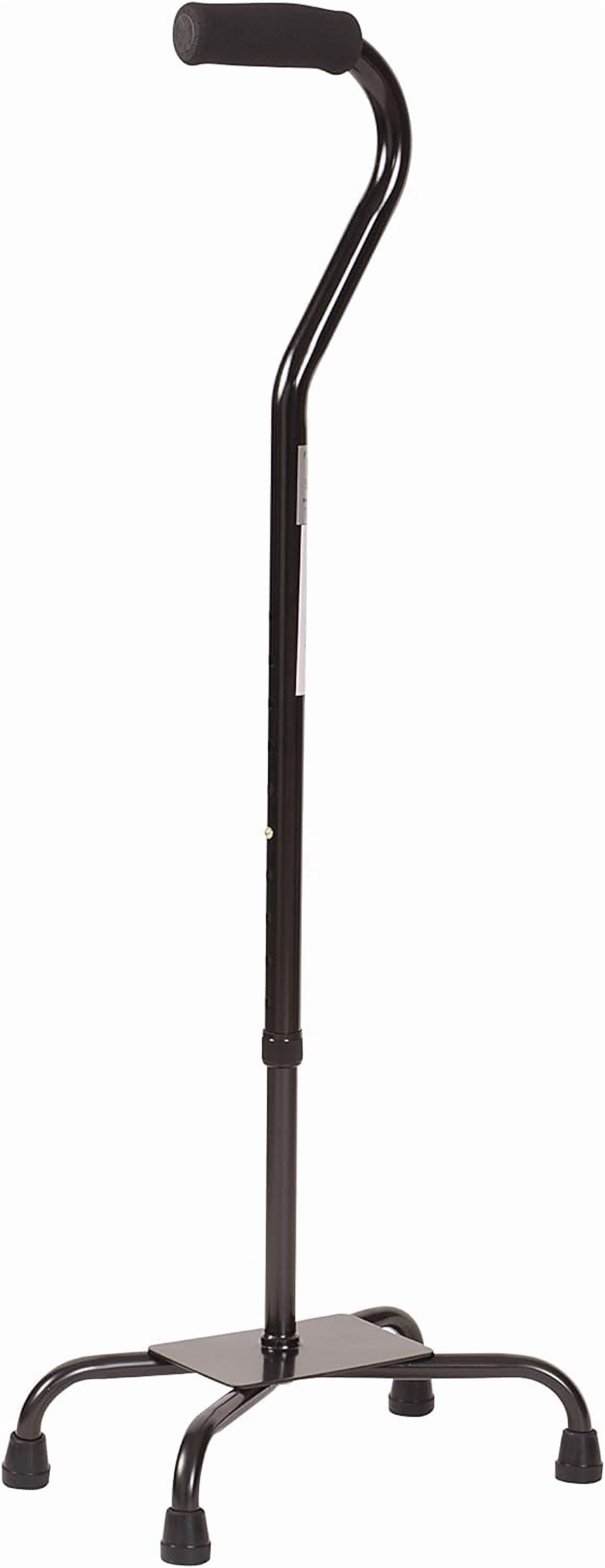 DMI Adjustable Large Base Quad Cane, Black HSA/FSA Eligible - Walmart.com