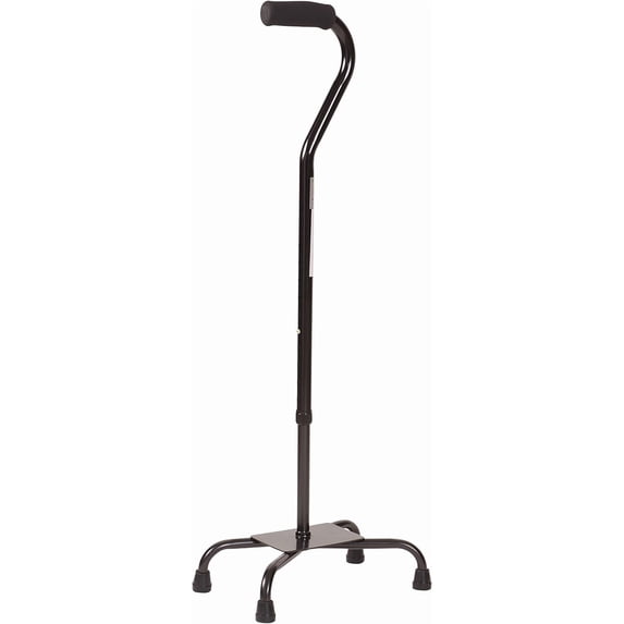 DMI Adjustable Large Base Quad Cane, Black HSA/FSA Eligible - Walmart.com