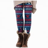 Dmsael Christmas Leggings Women's Ugly Christmas Leggings 3D Printed ...