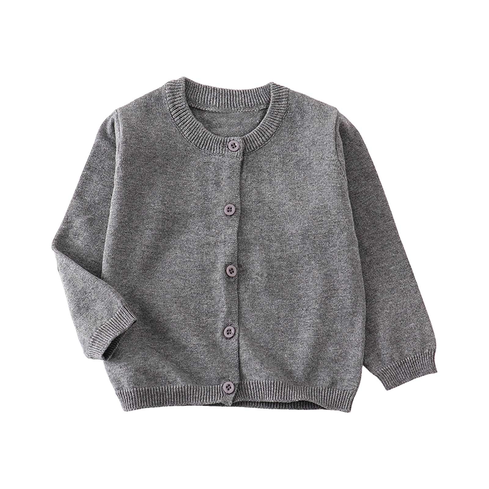 Dmsael Girls Uniform Girls' School Uniform Basic Cardigan Sweater, Long ...