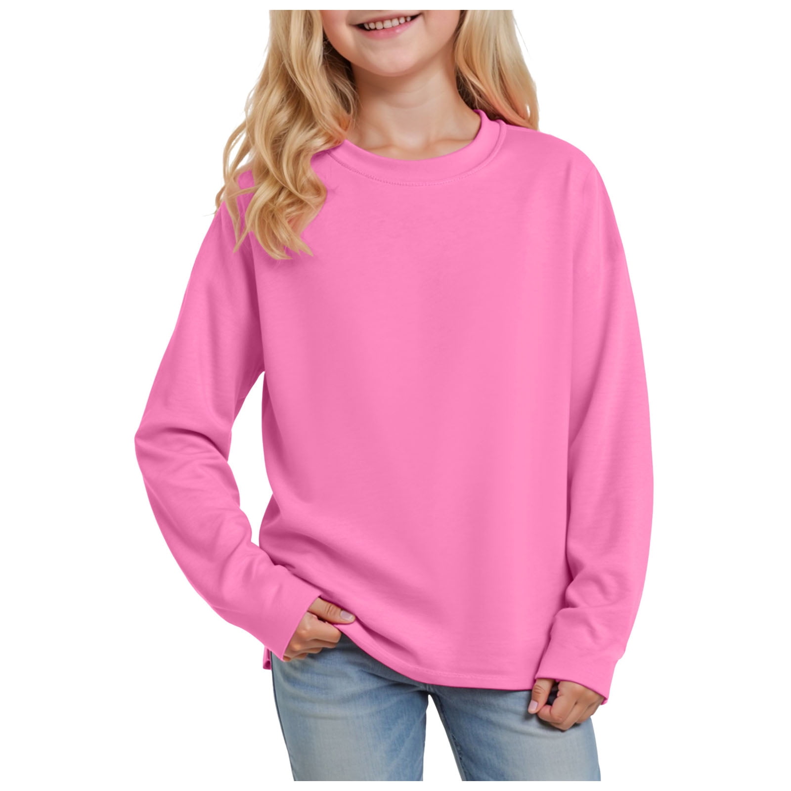 Dmsael Teen Girl Long Sleeve Shirts Girls Long Sleeve T Shirts Size ...