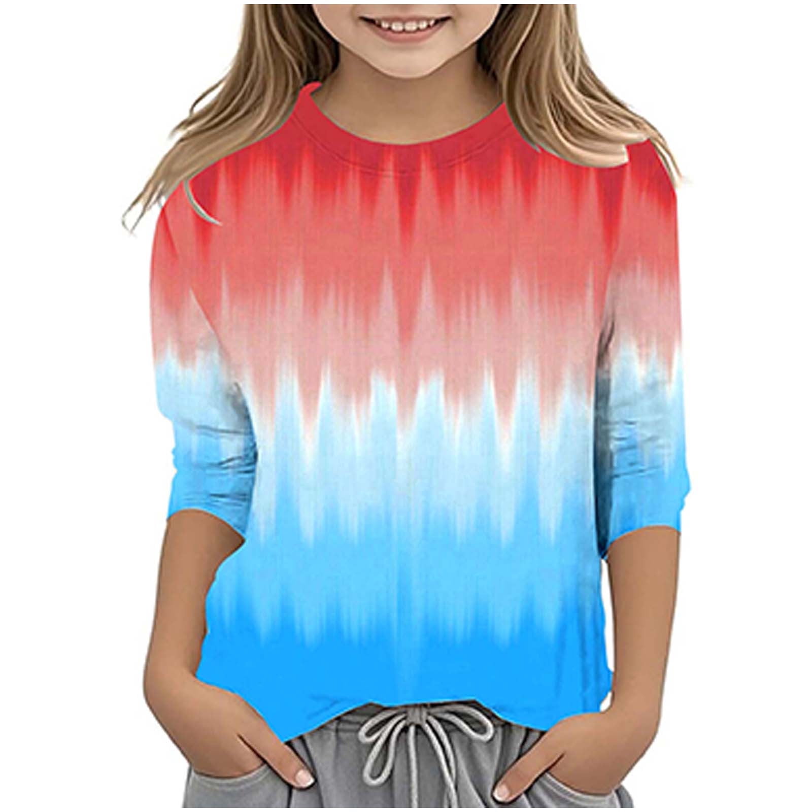 Dmsael Toddler Girl Long Sleeve Shirt Girls Long Sleeve Shirts Dry Fit ...