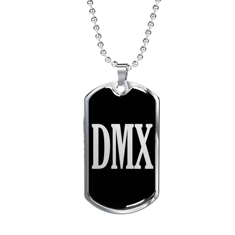Dmx Necklace Stainless Steel or 18k Gold Dog Tag 24" Chain - Walmart.com