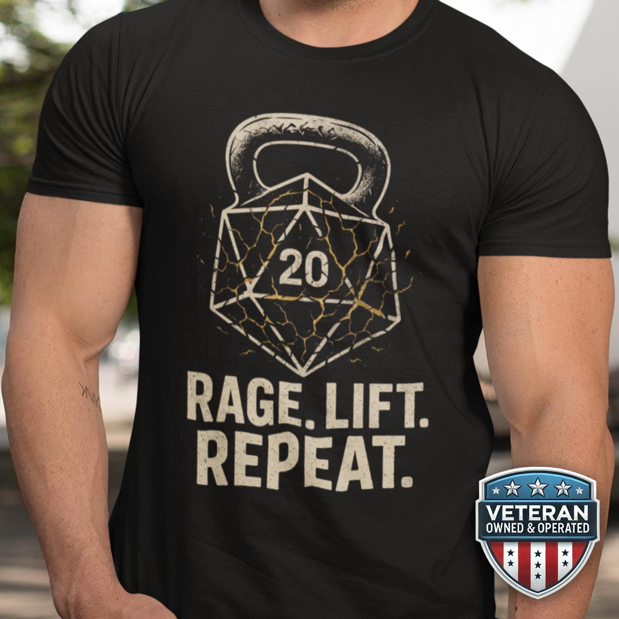 DnD Barbarian Gym Shirt Dungeons and Dragons Dice Workout Tee Funny ...