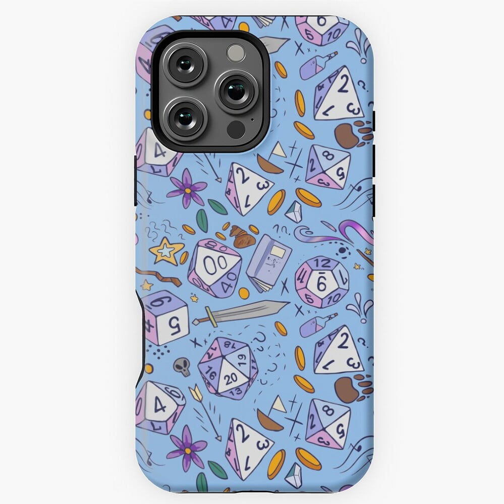 DnD Colors Pattern Gamer RPG DnD Phone Case for iPhone 16 15 14 13 12 ...