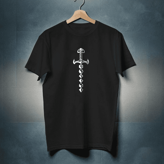 DnD Dice T-Shirt - Dungeons and Dragons Sword Shirt - Dnd Gift - D and ...
