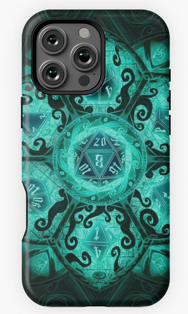 DnD Dices Lovecraft Pattern Phone Case for iPhone 11 12 13 14 15 16 Pro ...