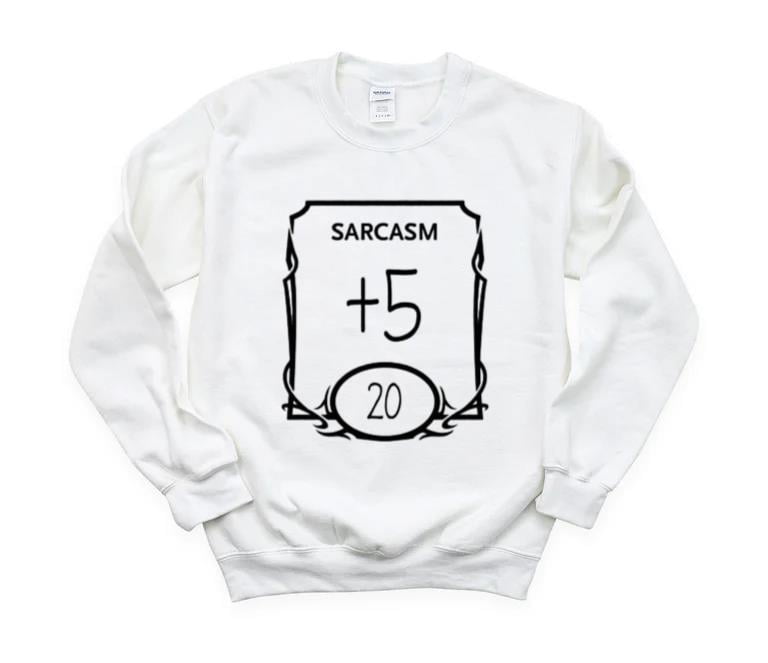 DnD Sarcasm +5 Tabletop RPG Humor Dungeons Dragons Dice Funny Geek Nerd ...