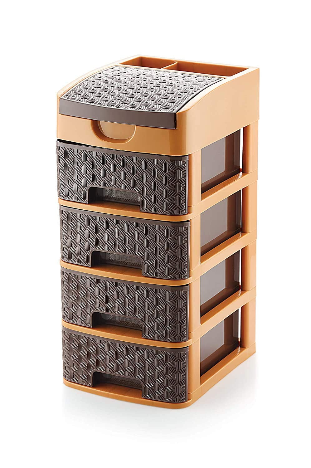 DnP 4 Comprtment Multipurpose Plastic Drawer System Organizer Best For ...