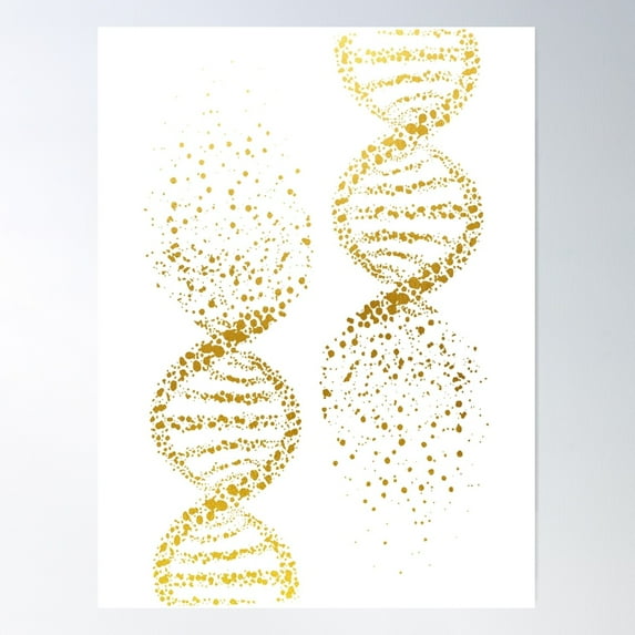Dna Double Helix Genetic Poster Wall Art, Modern Wall Decor For Living ...