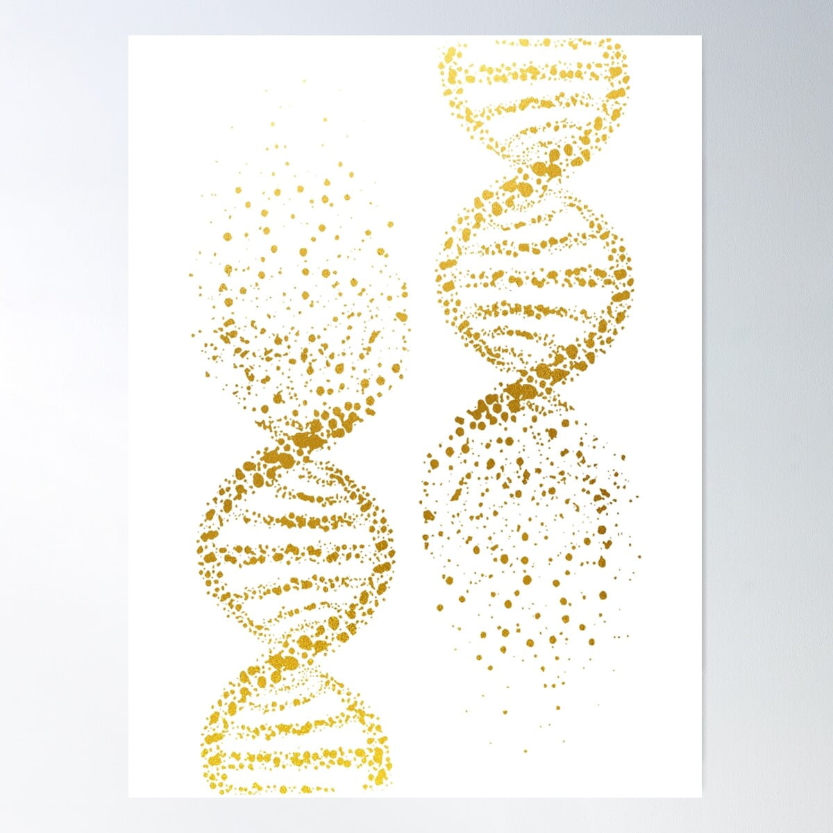 Dna Double Helix Genetic Poster Wall Art, Modern Wall Decor For Living ...