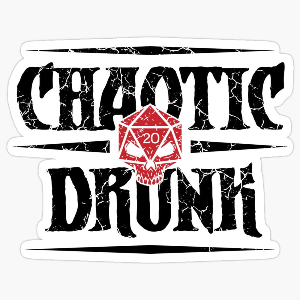 Dnd Chaotic Drunk Sticker Phone Decal Water Bottle Stickers Car Decals ...