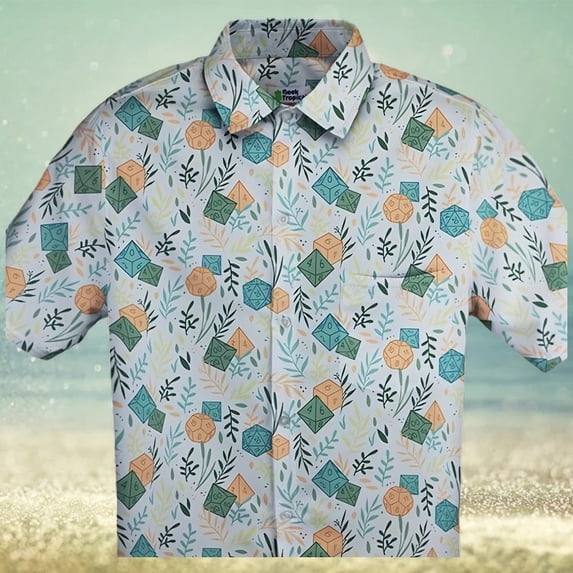 Dnd Dice Plants Shirt Hawaiian Button Up - Walmart.com
