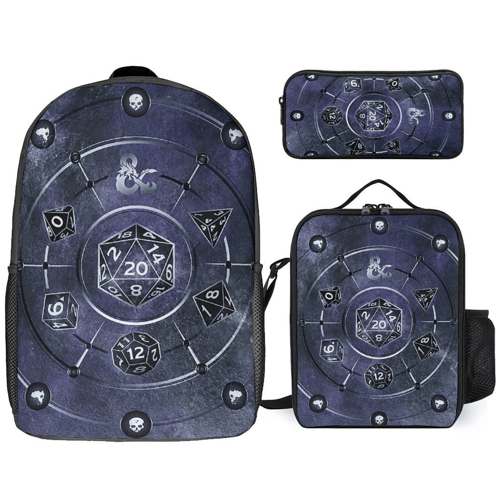Dnd Dungeons And Dragons Backpacks 3pcs Set Laptop Bag Travel Hiking ...