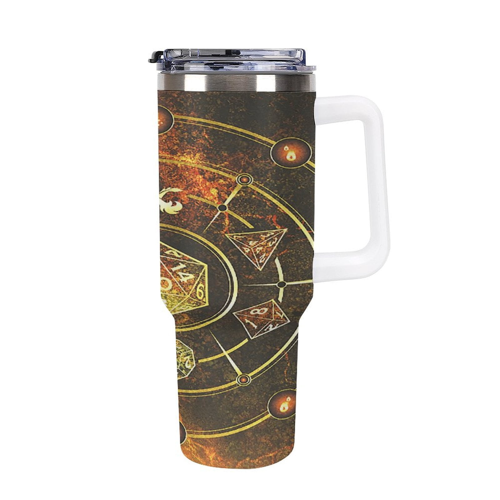 Dnd Dungeons And Dragons Car Cup Tumbler with Handle & Straw 40 Oz ...
