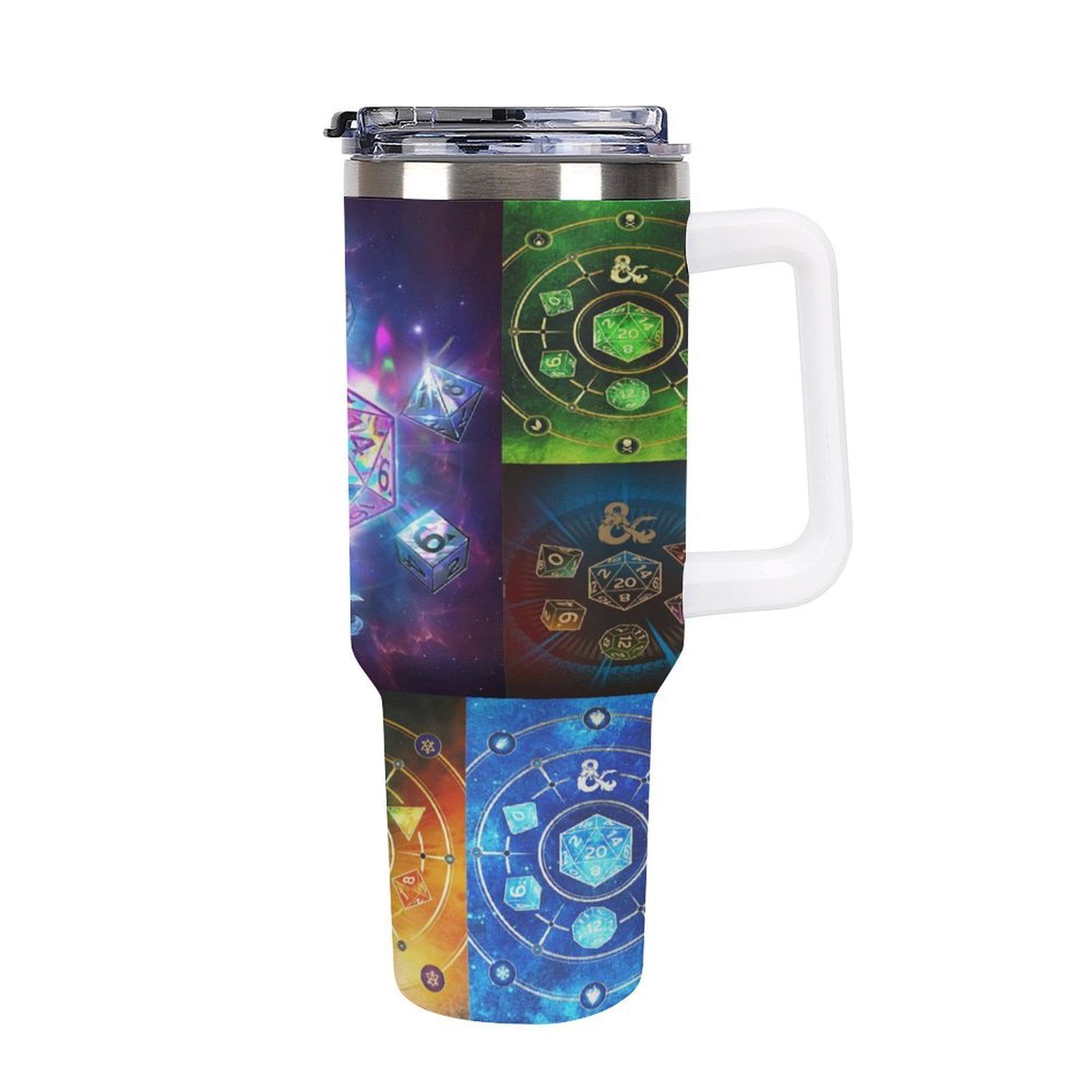 Dnd Dungeons And Dragons Car Cup Tumbler with Handle & Straw 40 Oz ...