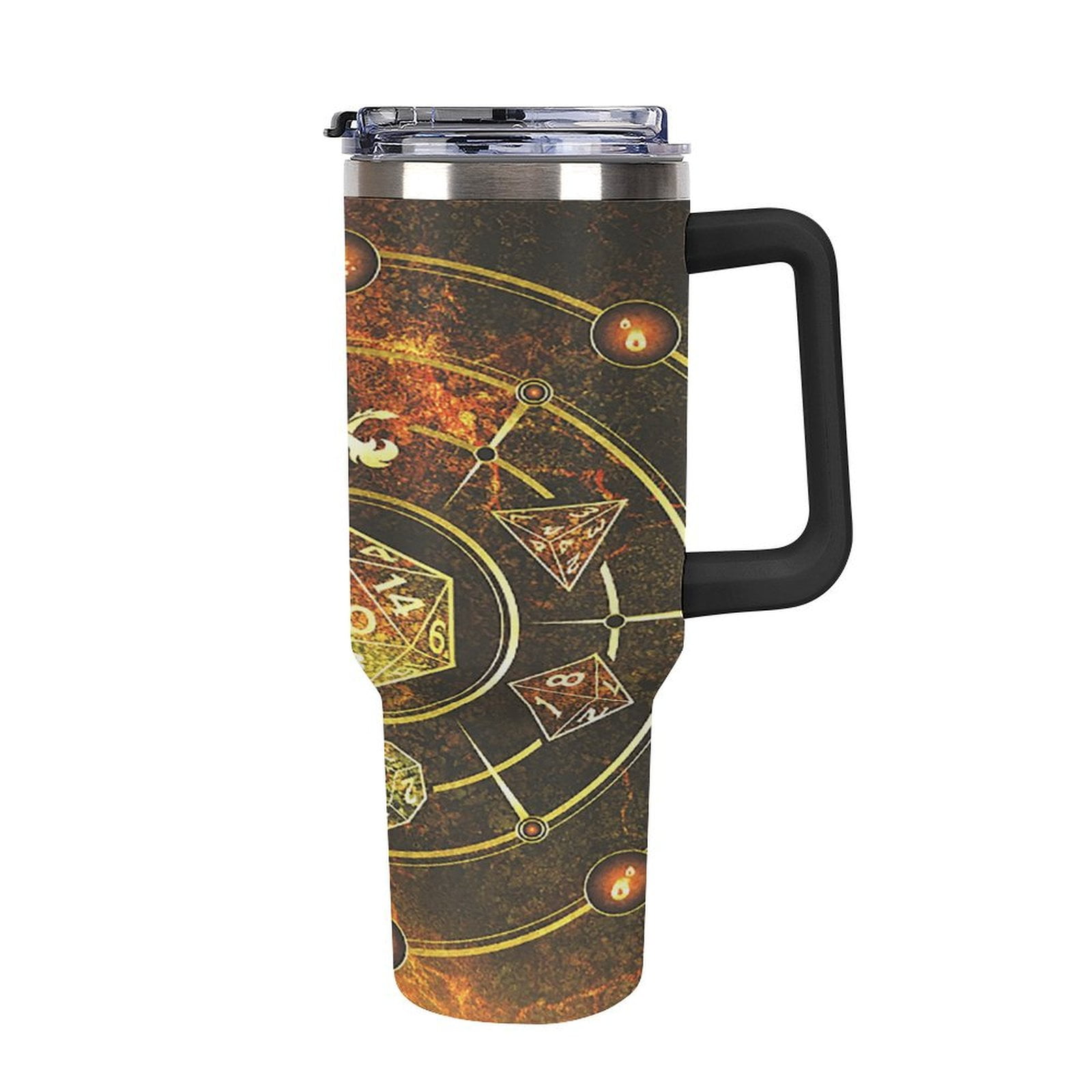 Dnd Dungeons And Dragons Car Cup Tumbler with Handle & Straw 40 Oz ...