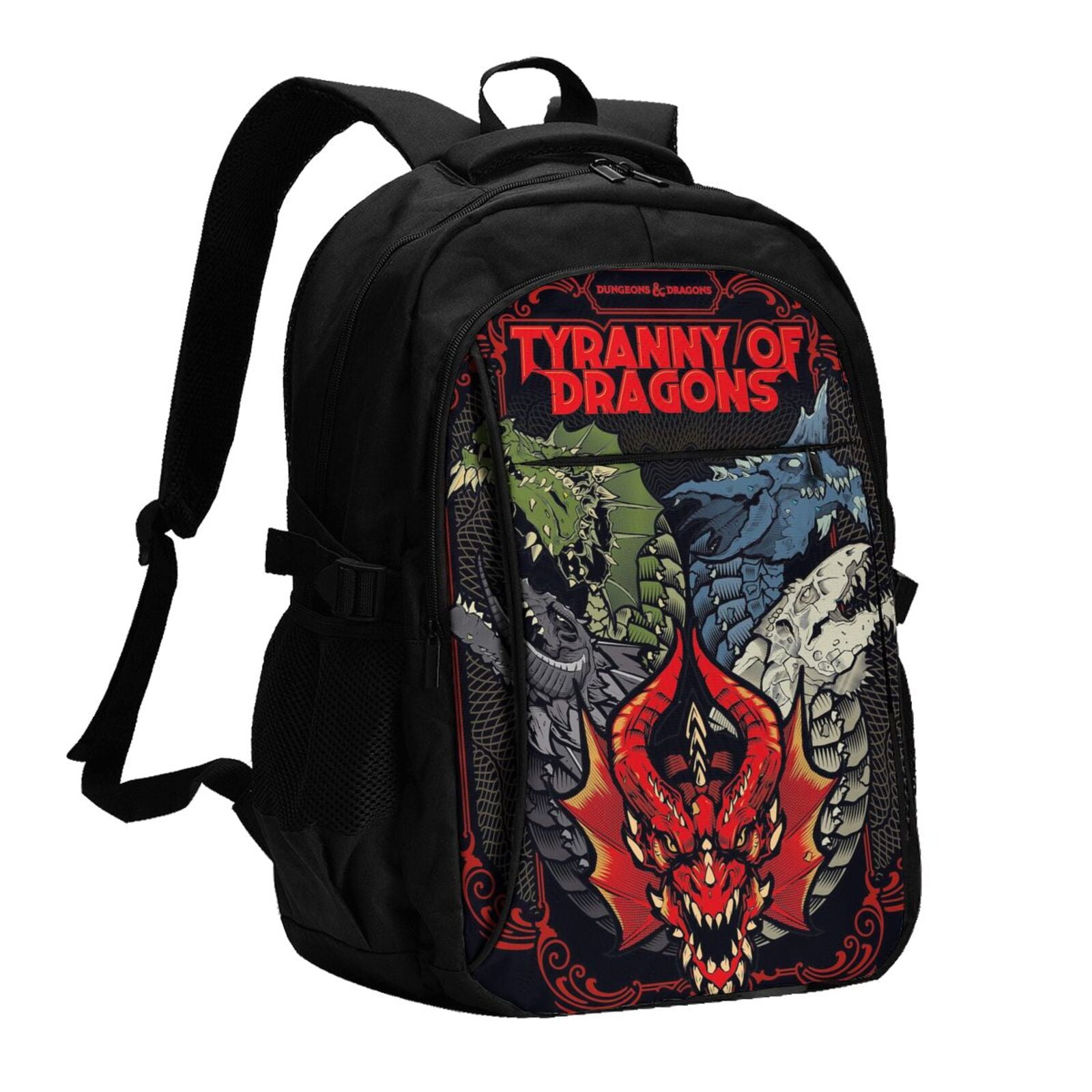 Dnd Dungeons And Dragons Large Travel Laptop Backpack With Usb Charging ...
