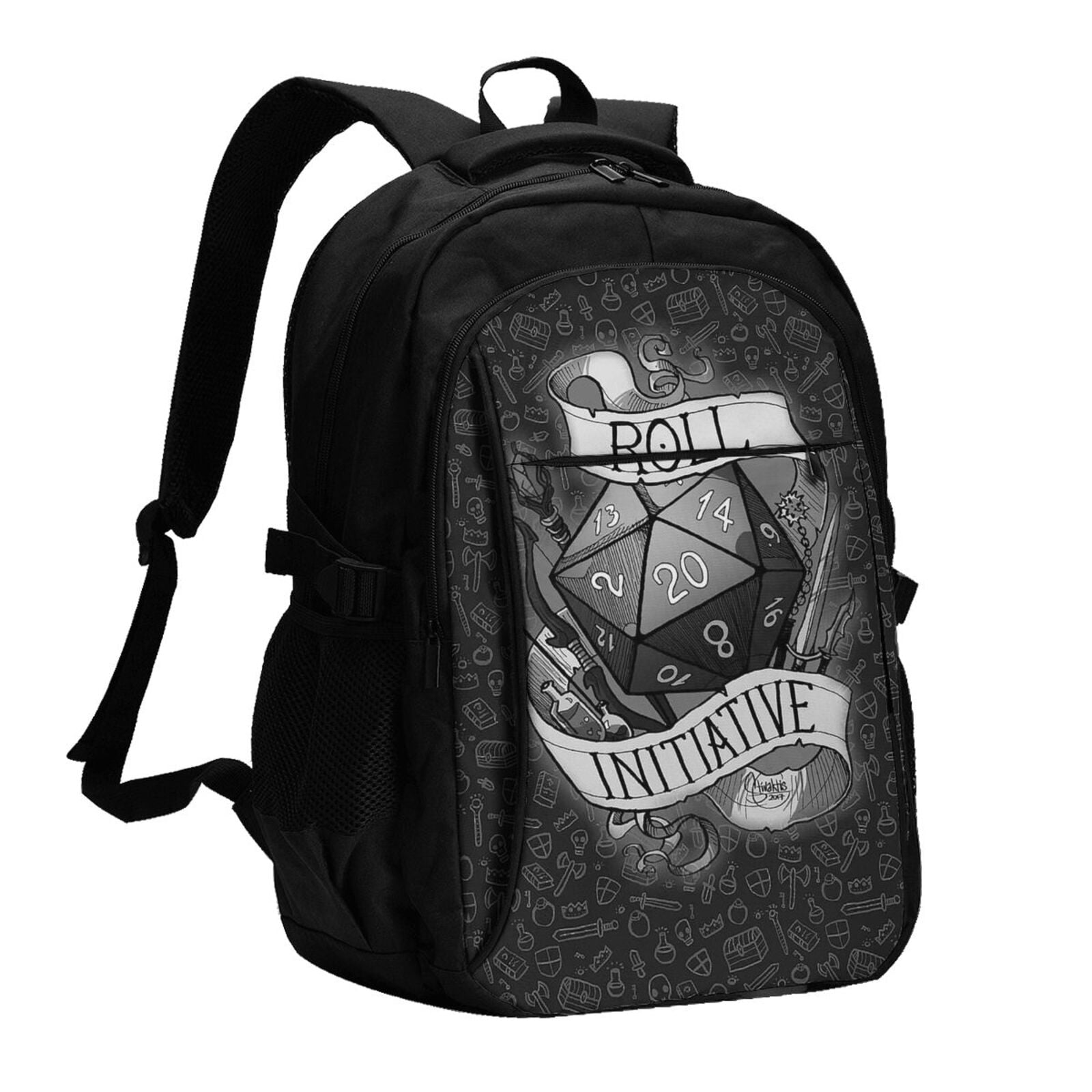 Dnd Dungeons And Dragons Large Travel Laptop Backpack With Usb Charging ...