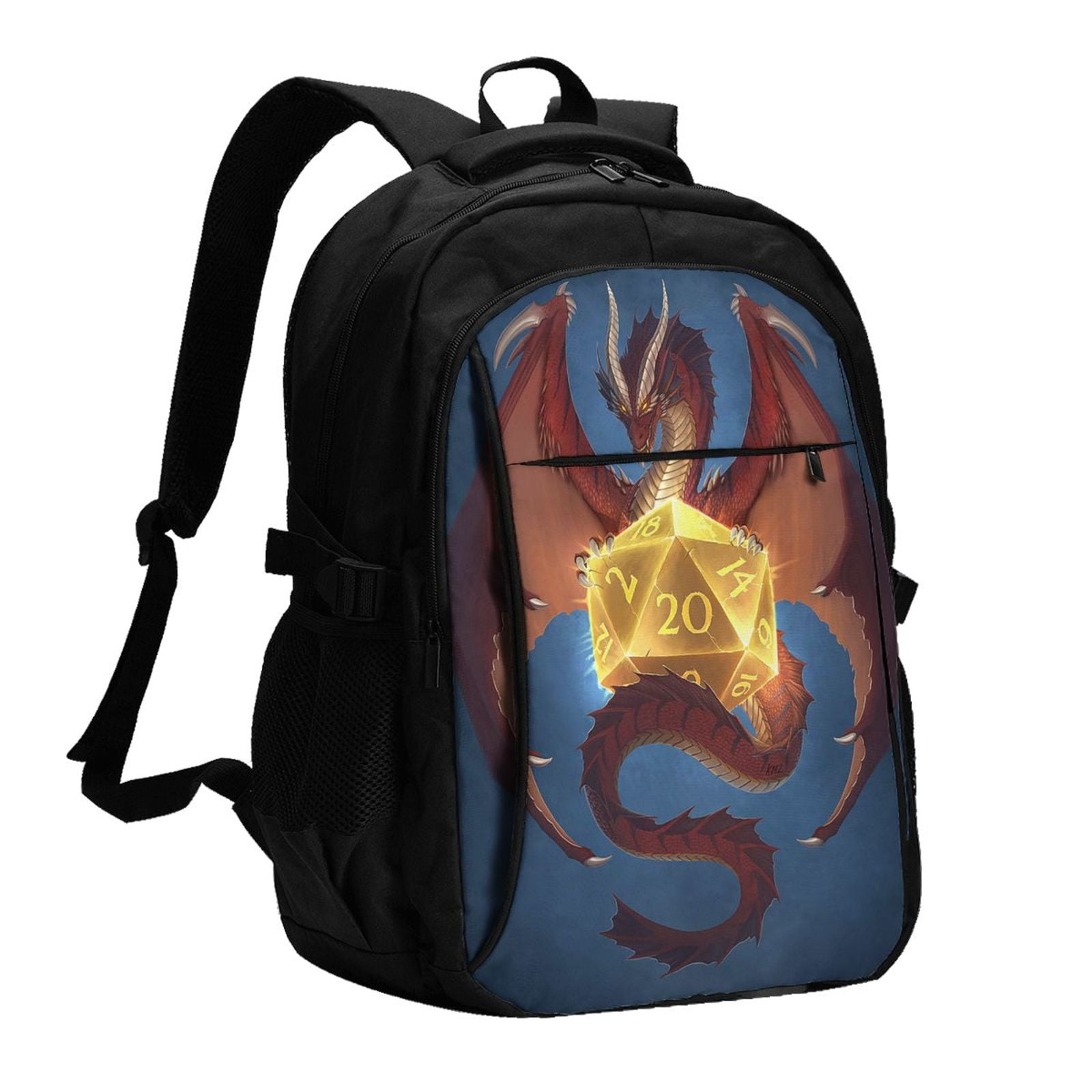 Dnd Dungeons And Dragons Large Travel Laptop Backpack With Usb Charging ...